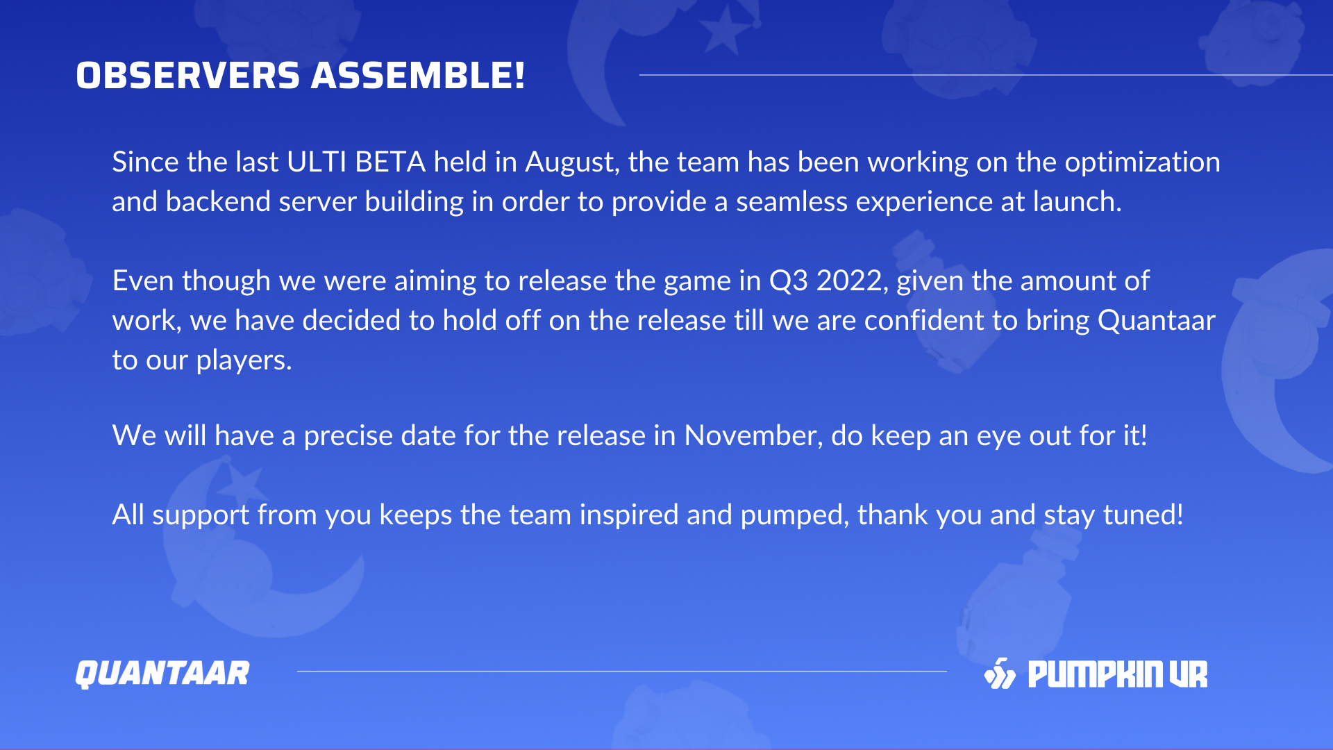 QUANTAAR | Game Updates